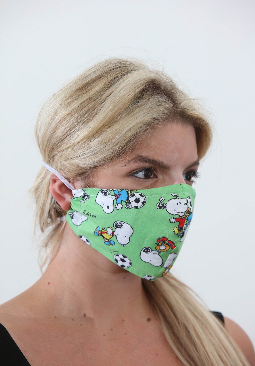Snoopy Face Mask + 2 PM2.5 Filters USA - Snoopy Soccer Mask, Fabric ...