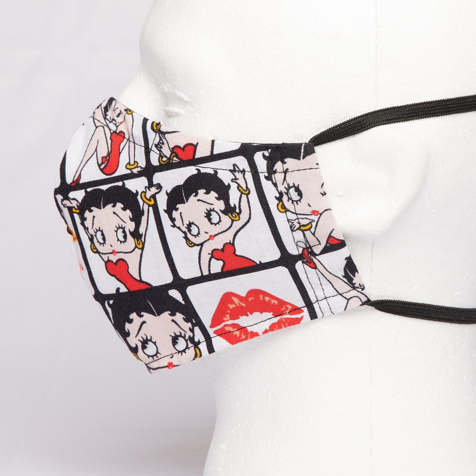 Betty Boop Face Mask + 2 PM2.5 Filters USA - Betty Boop, Fabric Face ...