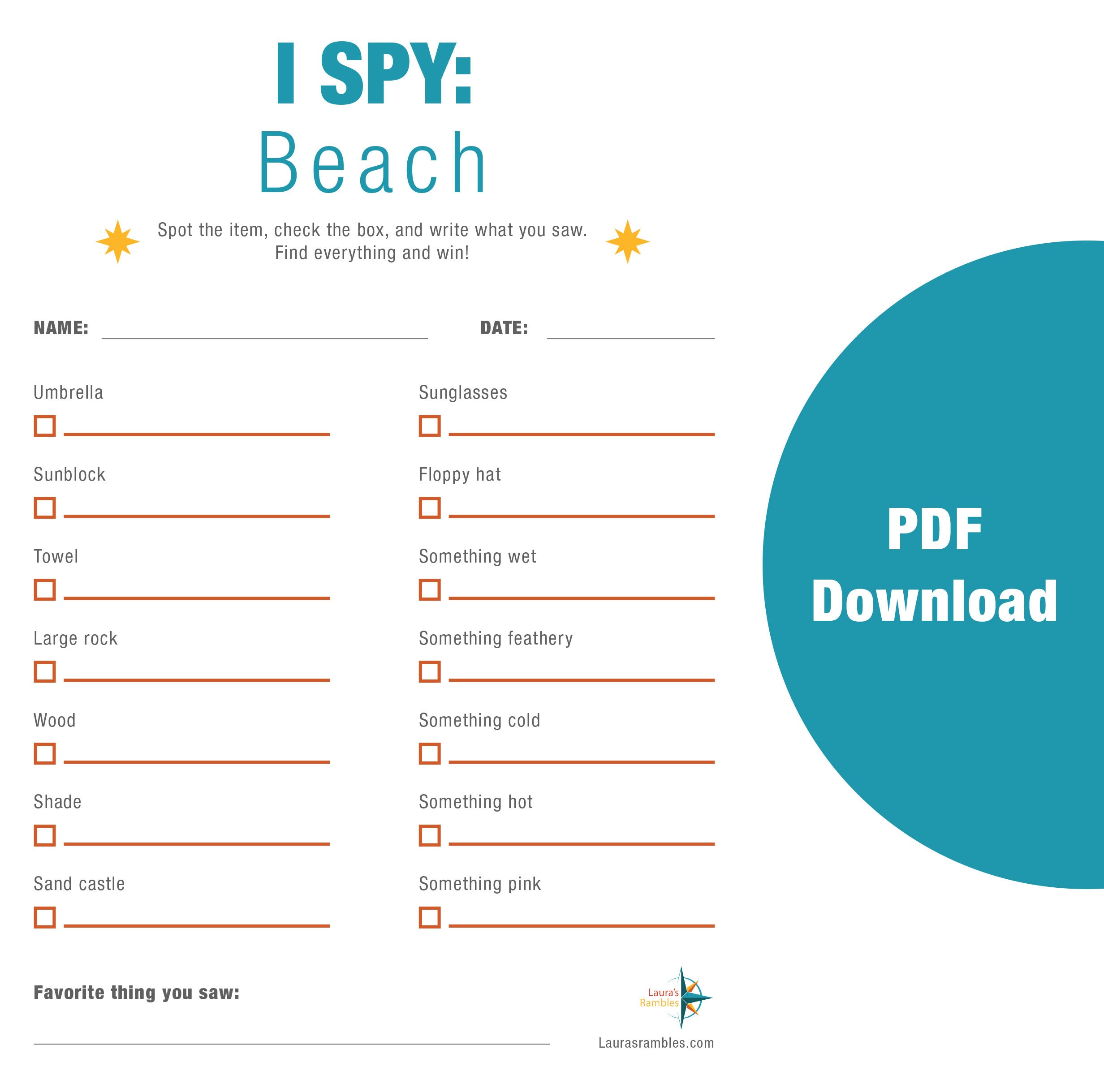 I SPY: Beach - Etsy