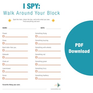 I SPY: Walk Around Your Block - Etsy