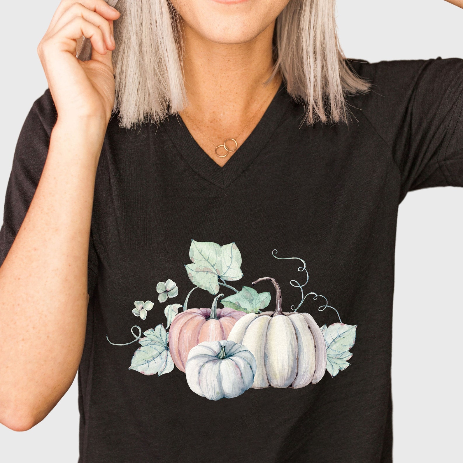 Fall Vneck Shirt, Cute Fall Shirts for Women, Fall Shirts for Mom, Fall ...