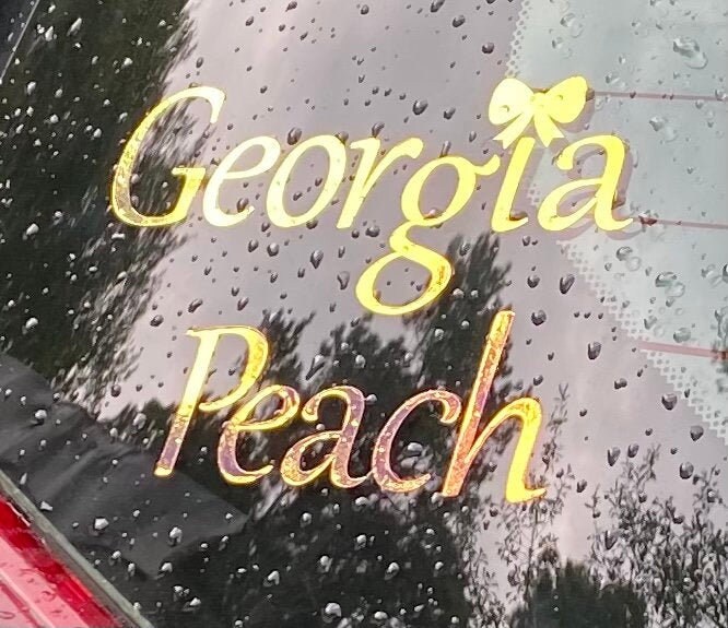 Georgia Peach Vinyl Decal - Etsy