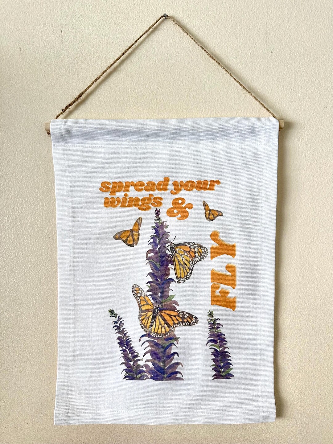 Monarch Butterfly Inspirational Banner | Butterfly Wall Hanging ...