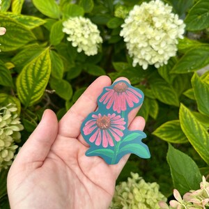 Purple Coneflower Die Cut Vinyl Sticker / Water Resistant/ UV Matte ...