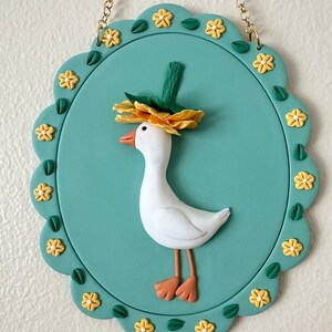 Duck With Flower Hat Wall Hanging - Etsy