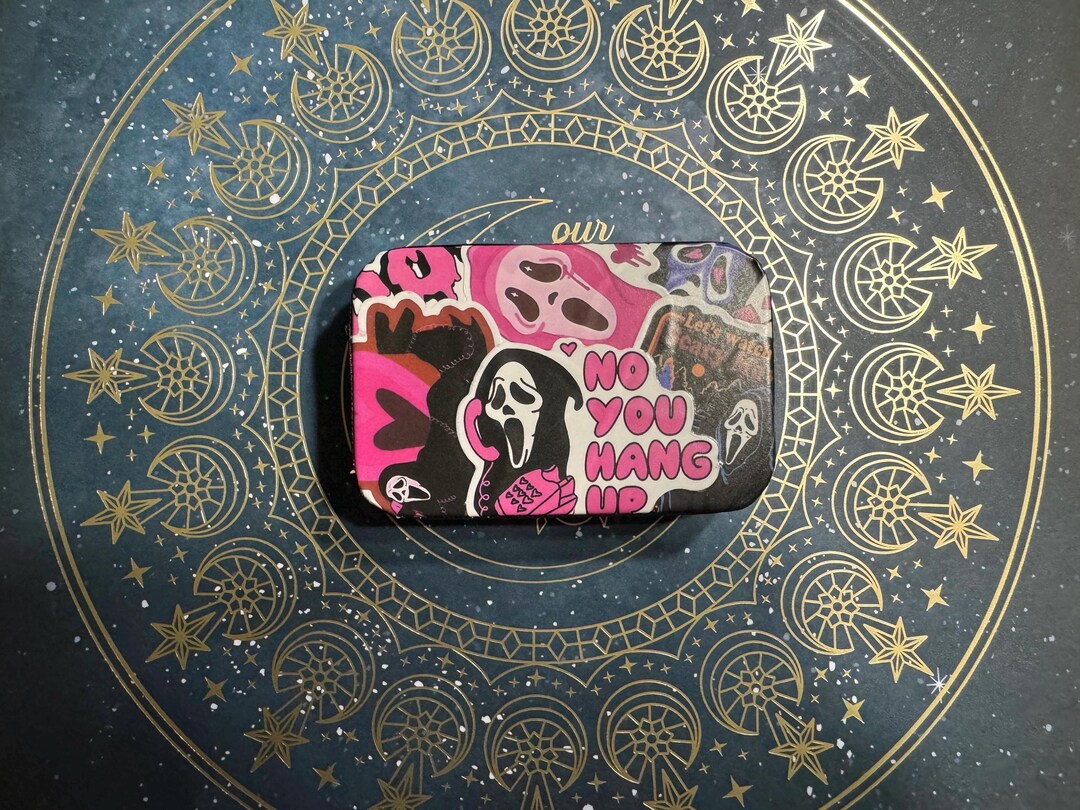 Custom Tin Wallet ghostface Screams Pink - Etsy