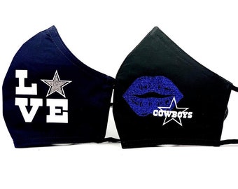 Dallas Cowboys Face Mask | Etsy