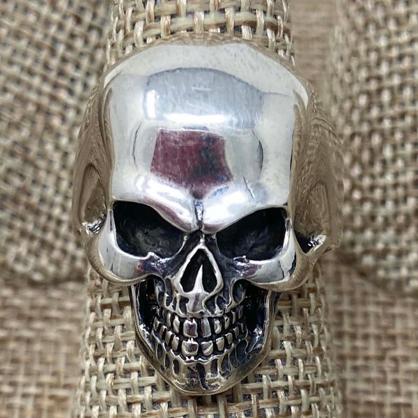 Sterling Skull Ring - Etsy