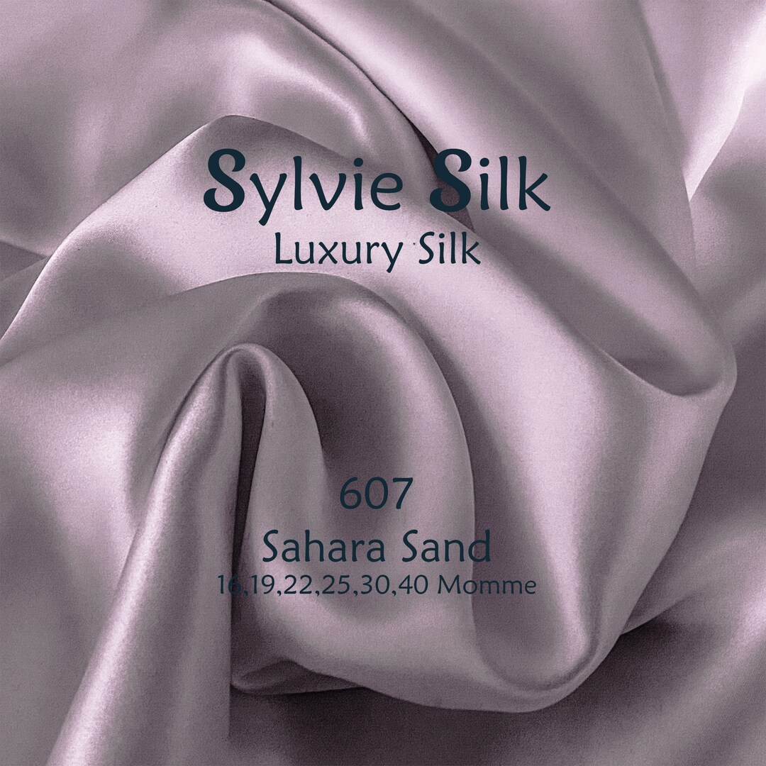 25 & 30 Momme Mulberry Silk Fabric SAHARA SAND Width 45” | Grade 6A 100 ...