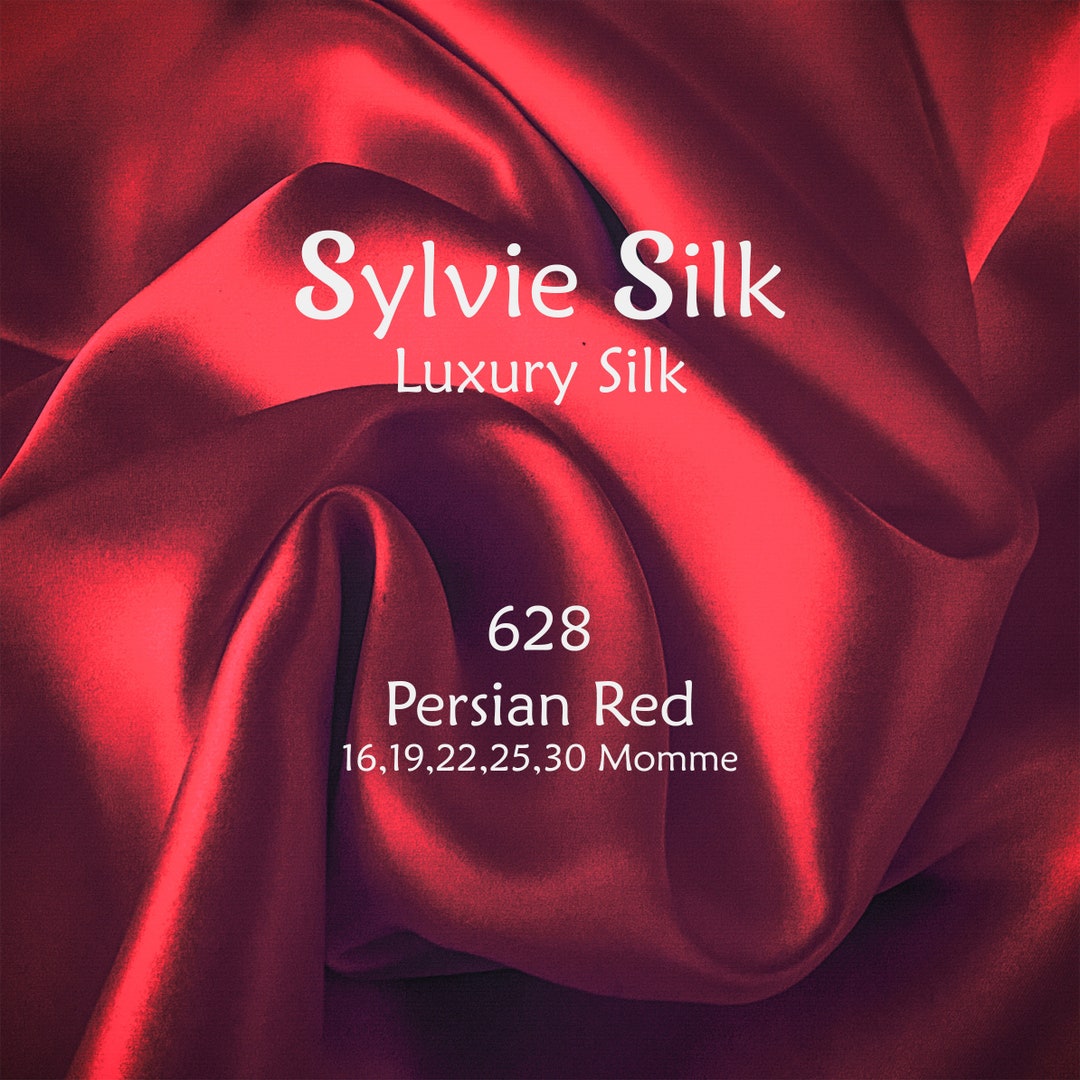 16,19 & 22 Momme Mulberry Silk Fabric PERSIAN RED Width 45” | Grade 6A ...