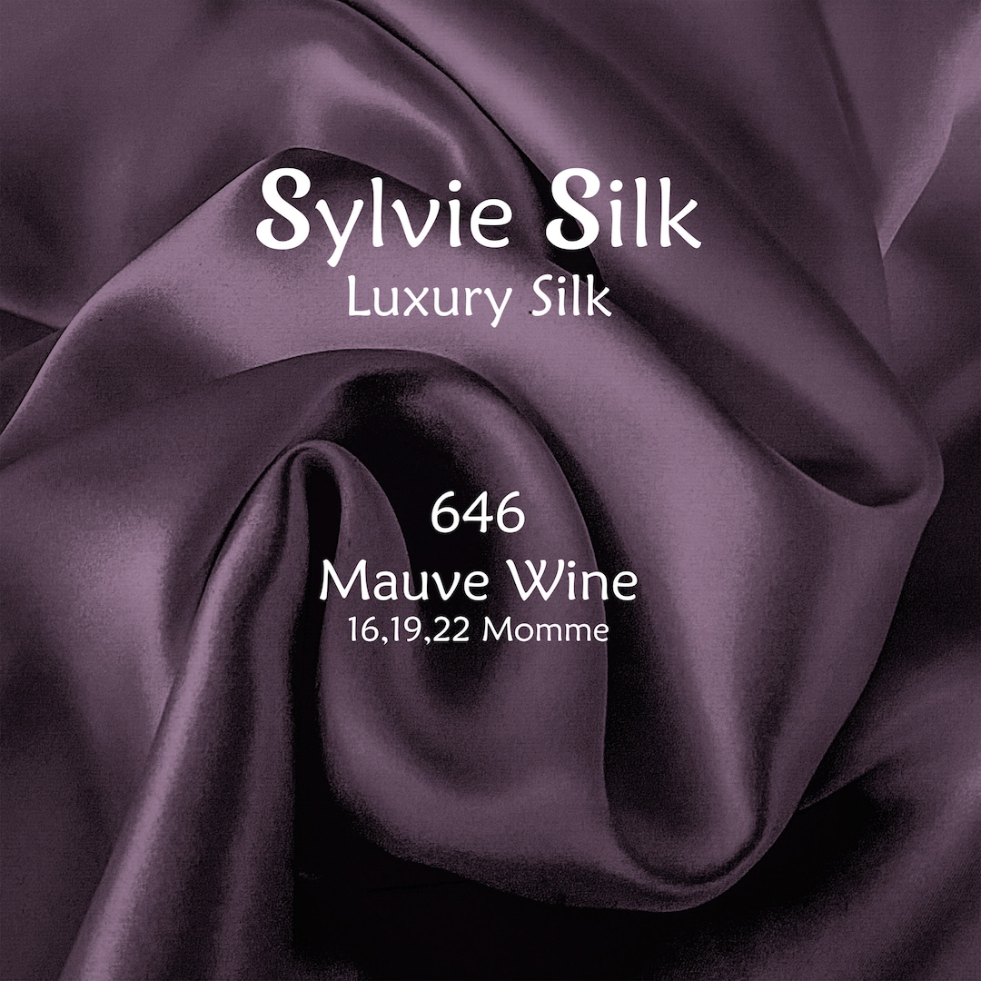16,19 & 22 Momme Mulberry Silk Fabric MAUVE WINE Width 45” | Grade 6A ...