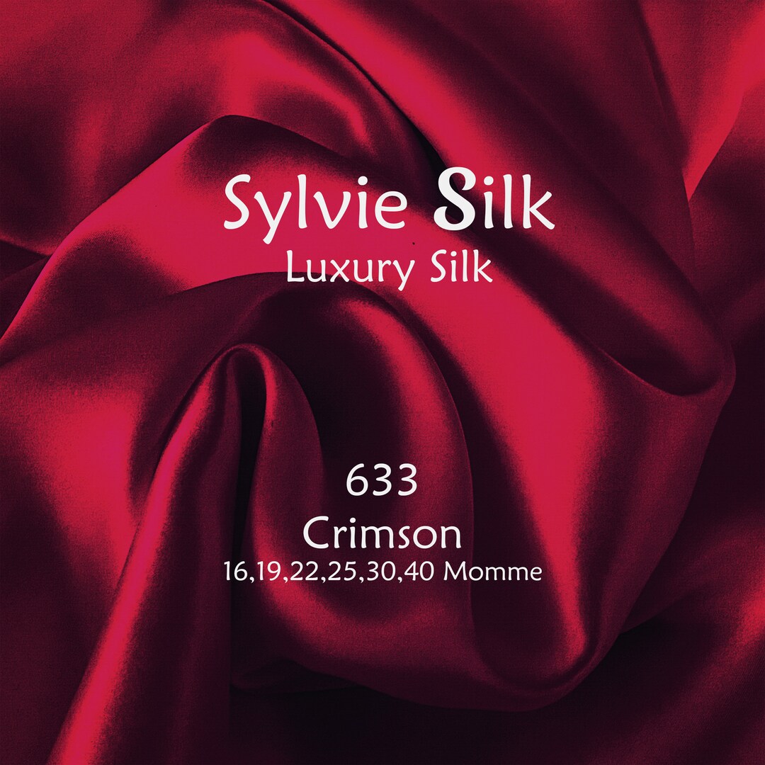 16,19 & 22 Momme Mulberry Silk Fabric CRIMSON Width 45” | Grade 6A 100% Pure Mulberry Silk ...