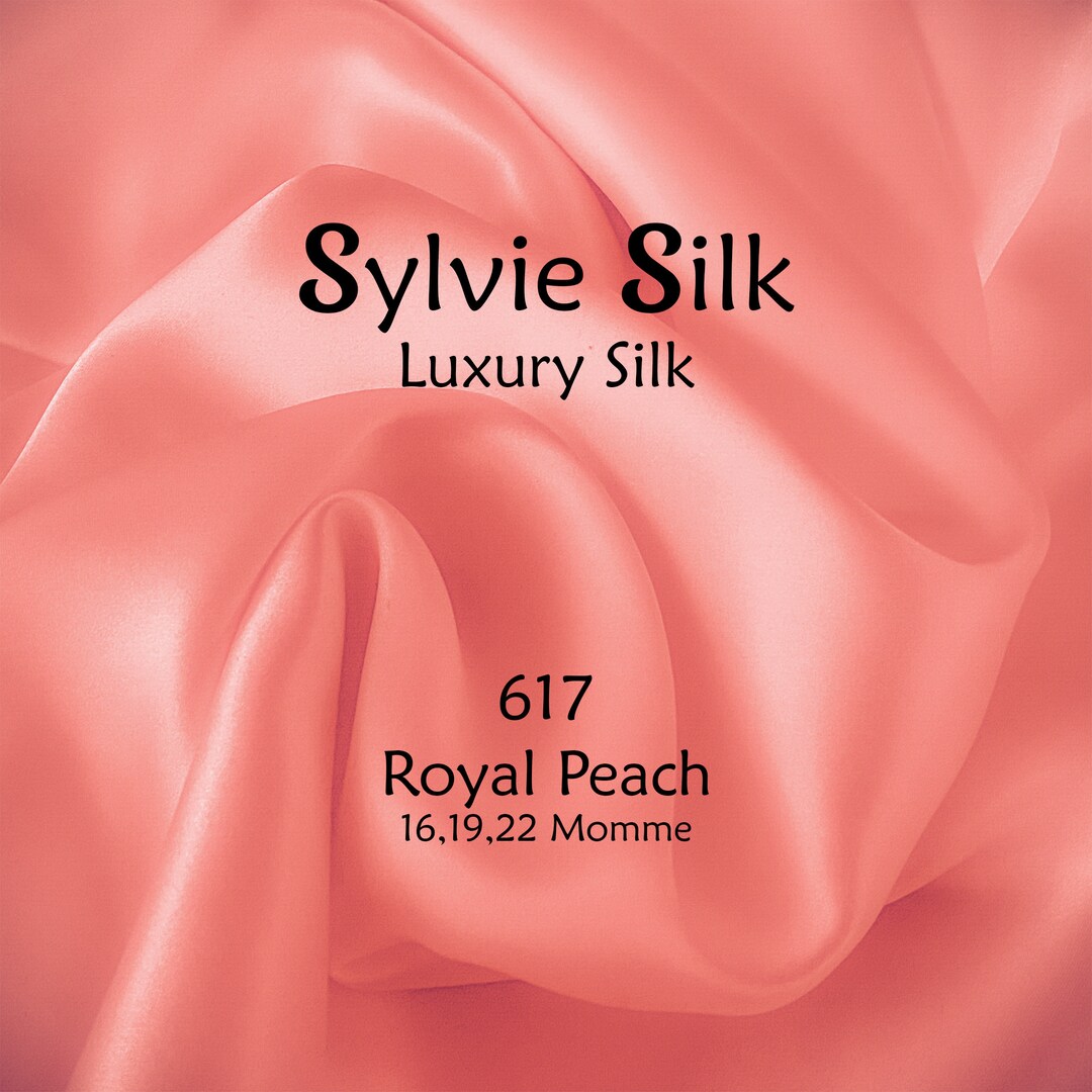 16,19 & 22 Momme Mulberry Silk Fabric ROYAL PEACH Width 45” | Grade 6A ...