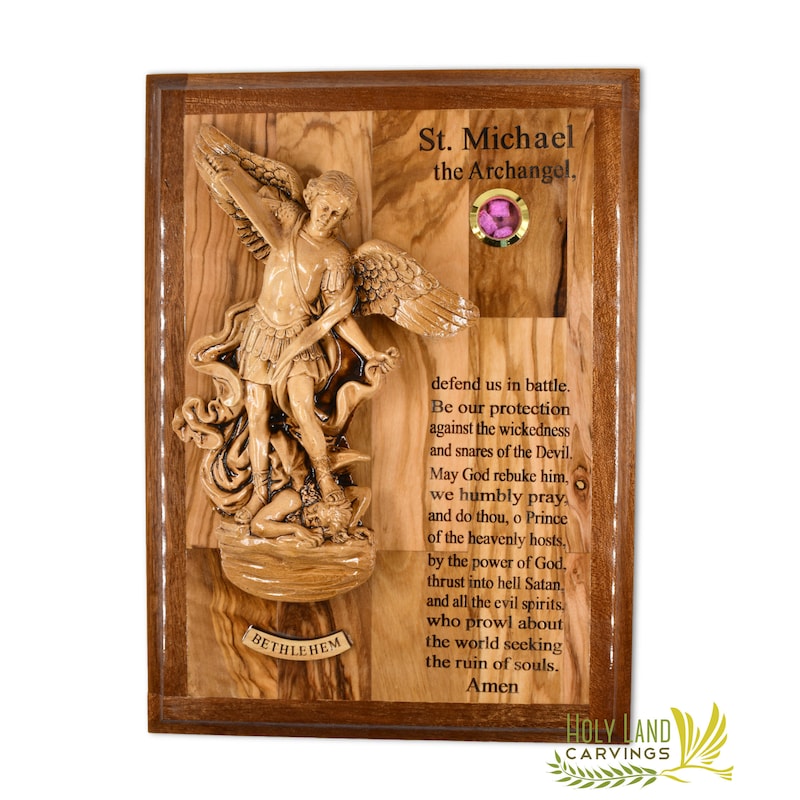 Catholic St Michael Wood - Etsy