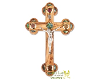 8 Inch Wooden Cross for Wall Décor Olive Wood Crucifix Made - Etsy