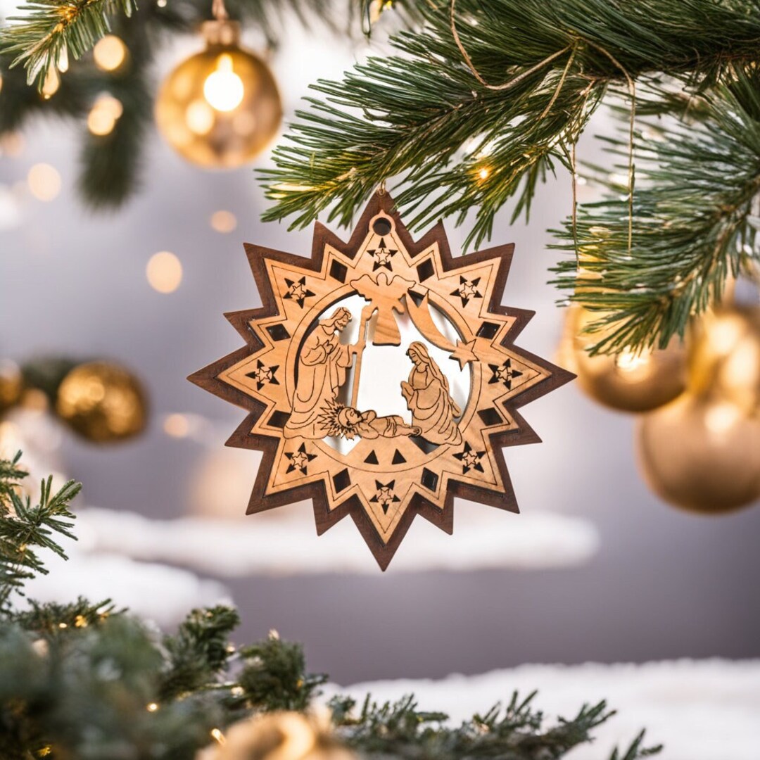 Nativity Ornament, Christmas Tree Ornament, Tree Décor, Nativity ...