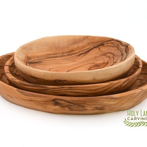 Olive Wood Plate, Oval Wooden Plate Appetizers, Hand Carved Olive Wood ...