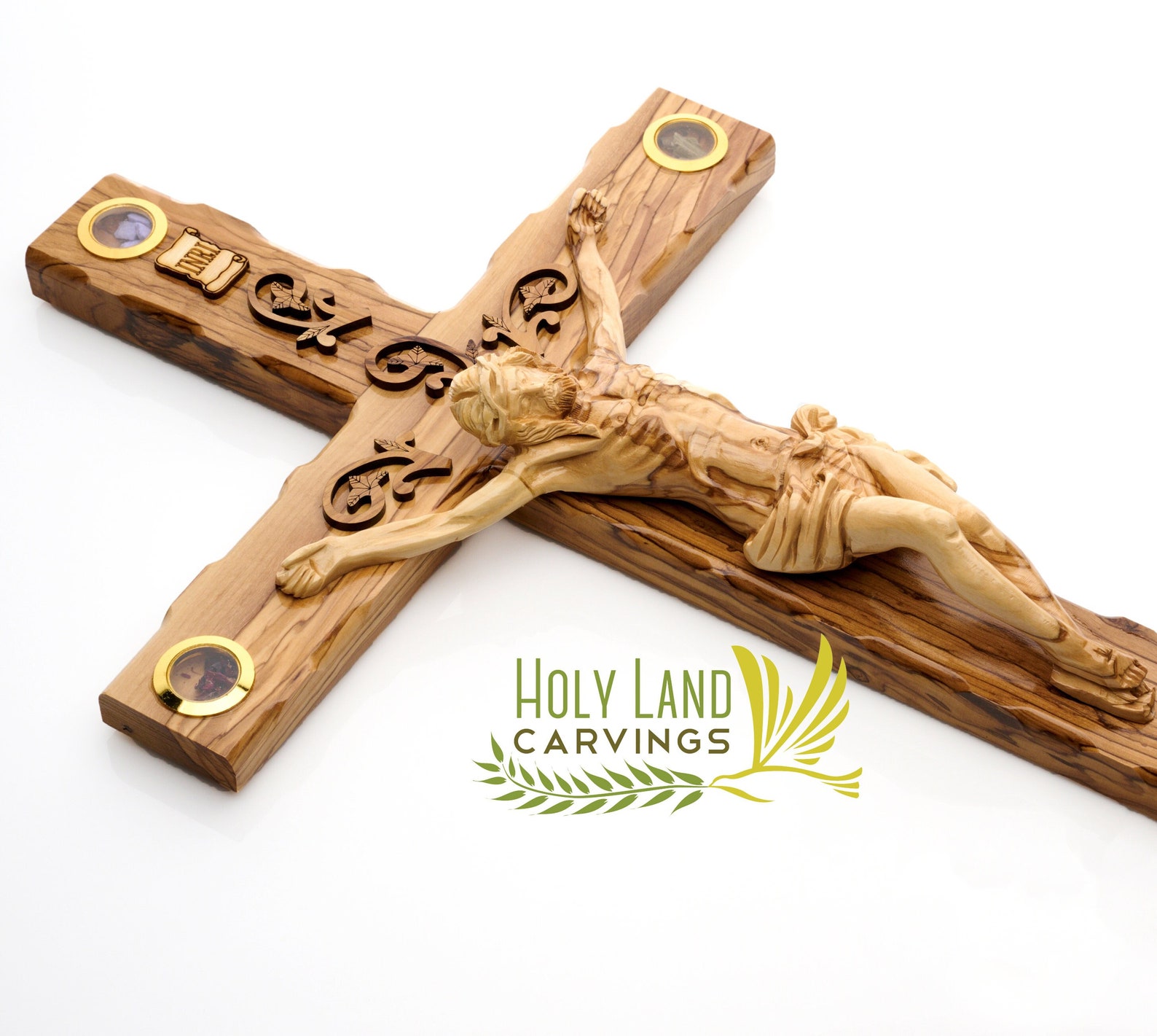 Large Crucifix for Wall | 20 Inch Olive Wood Catholic Crucifix Cross ...