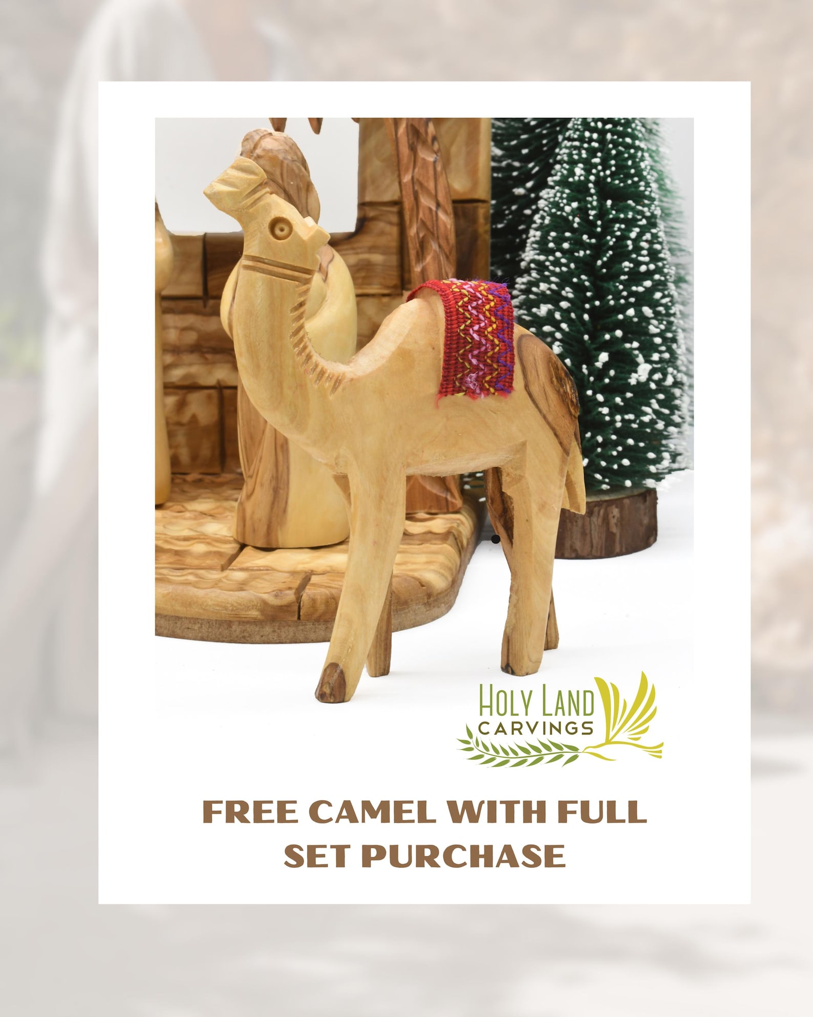 Large Nativity Set | Wooden Nativity Set for Christmas Manger Scene ...