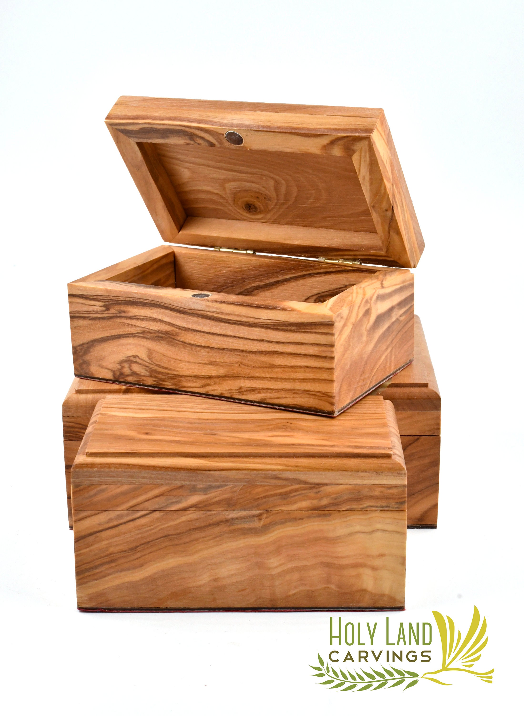Olive Wood Box, Jewelry Box, Rosary Box, Keepsake Box Made in the Holy ...
