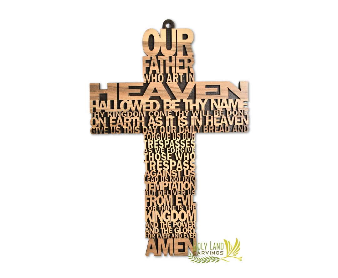 The Lords Prayer Cross, Our Father Wall Cross, Our Father Prayer Wall ...