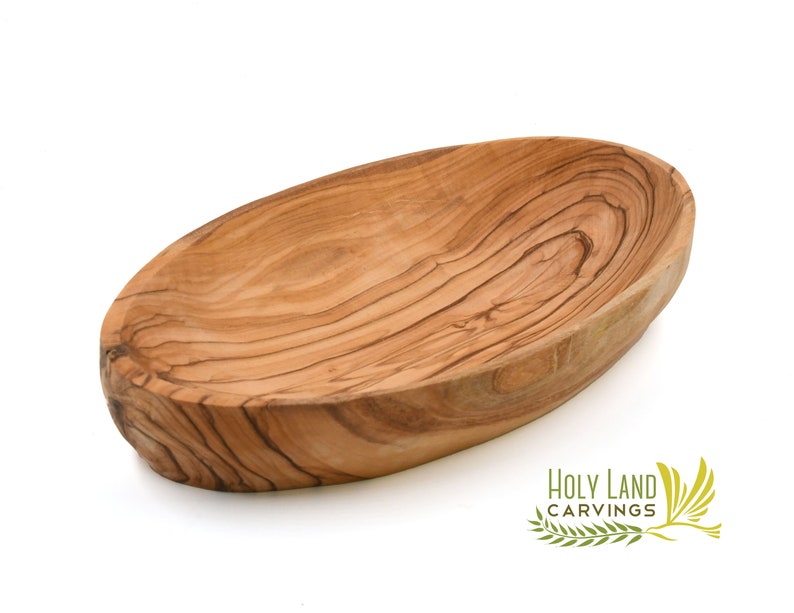 Olive Wood Plate Oval Wooden Plate Appetizers Hand Carved | Etsy