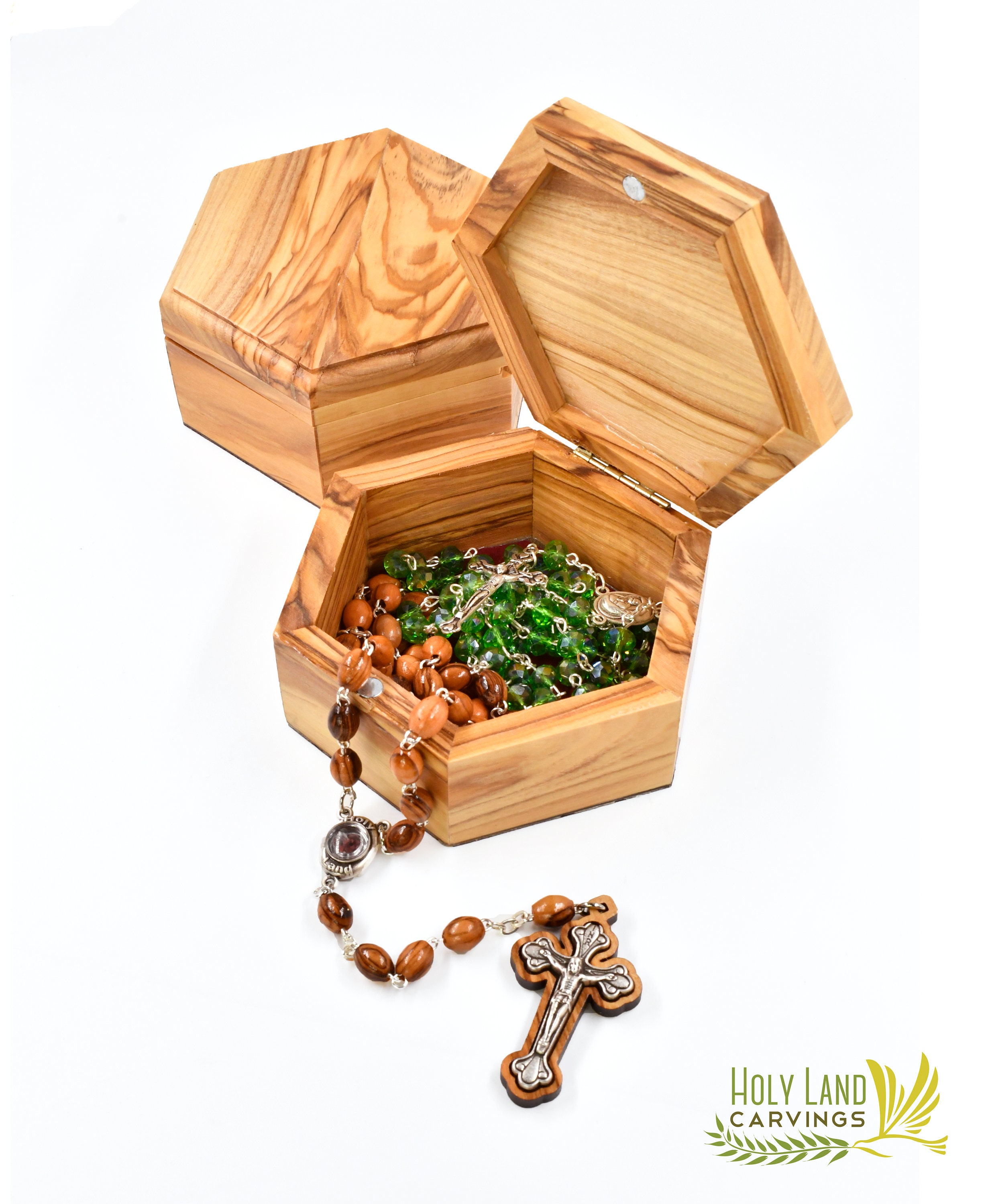 Olive Wood Box Jewelry Box Rosary Box Keepsake Box Made in | Etsy