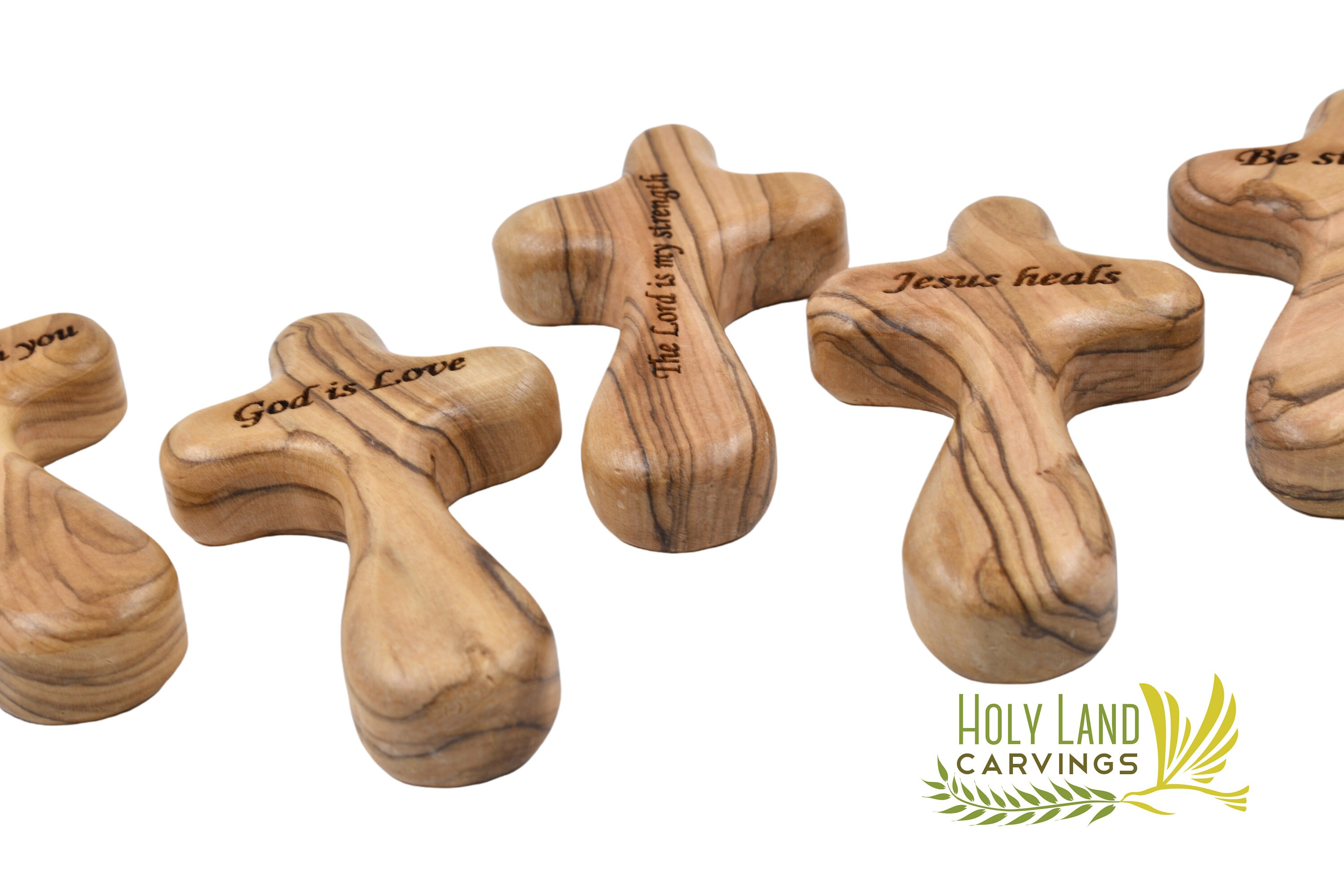 Peace Be With You Comfort Cross Olive Wood Cross Laser - Etsy