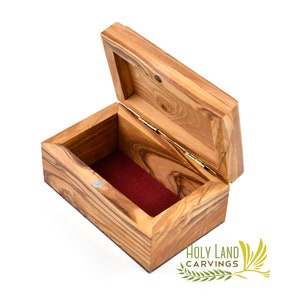 Olive Wood Box, Jewelry Box, Rosary Box, Keepsake Box Made in the Holy ...