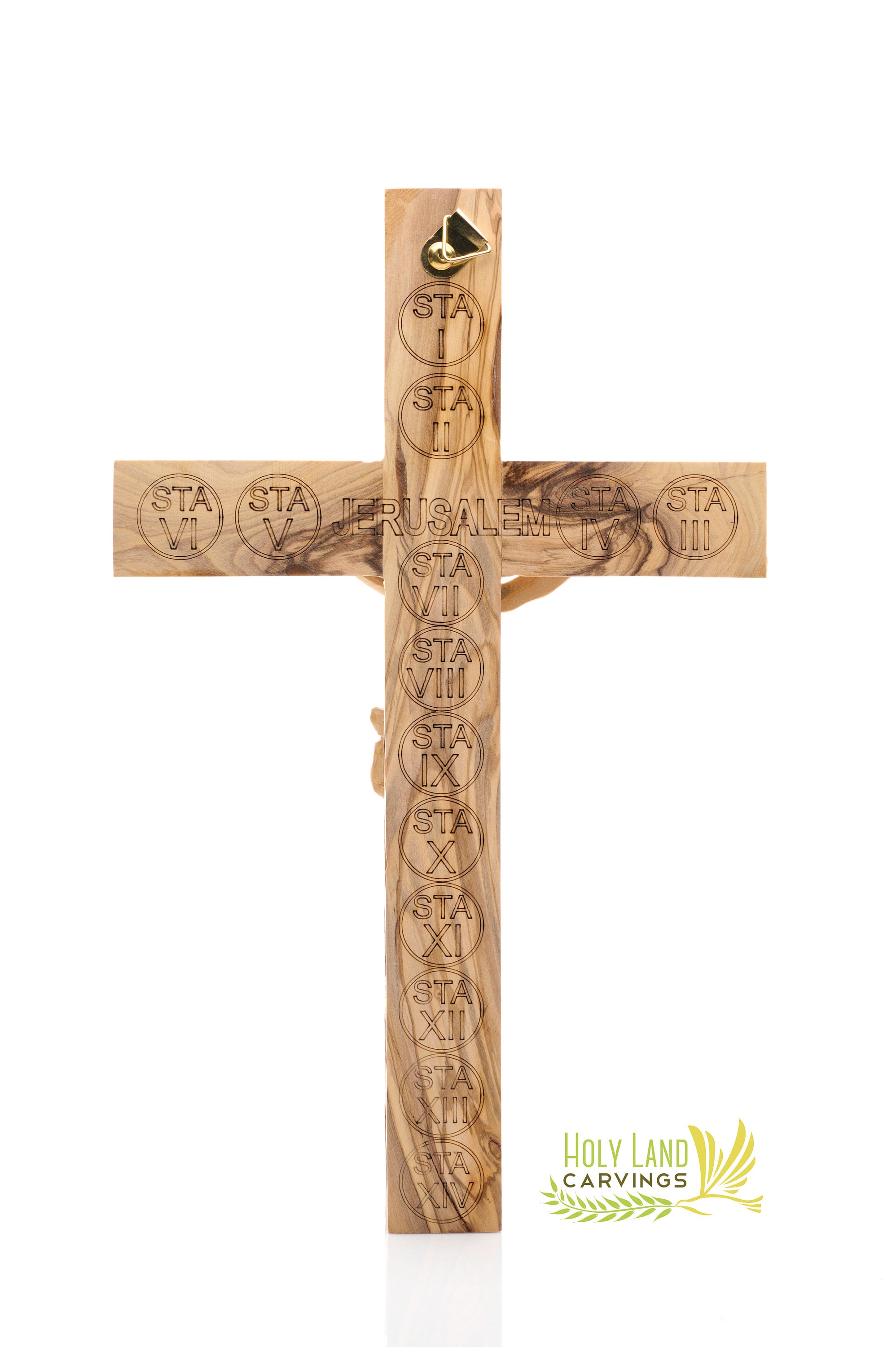 Large Catholic Wall Crucifix Made of Olive Wood | 14 Inch Wooden ...