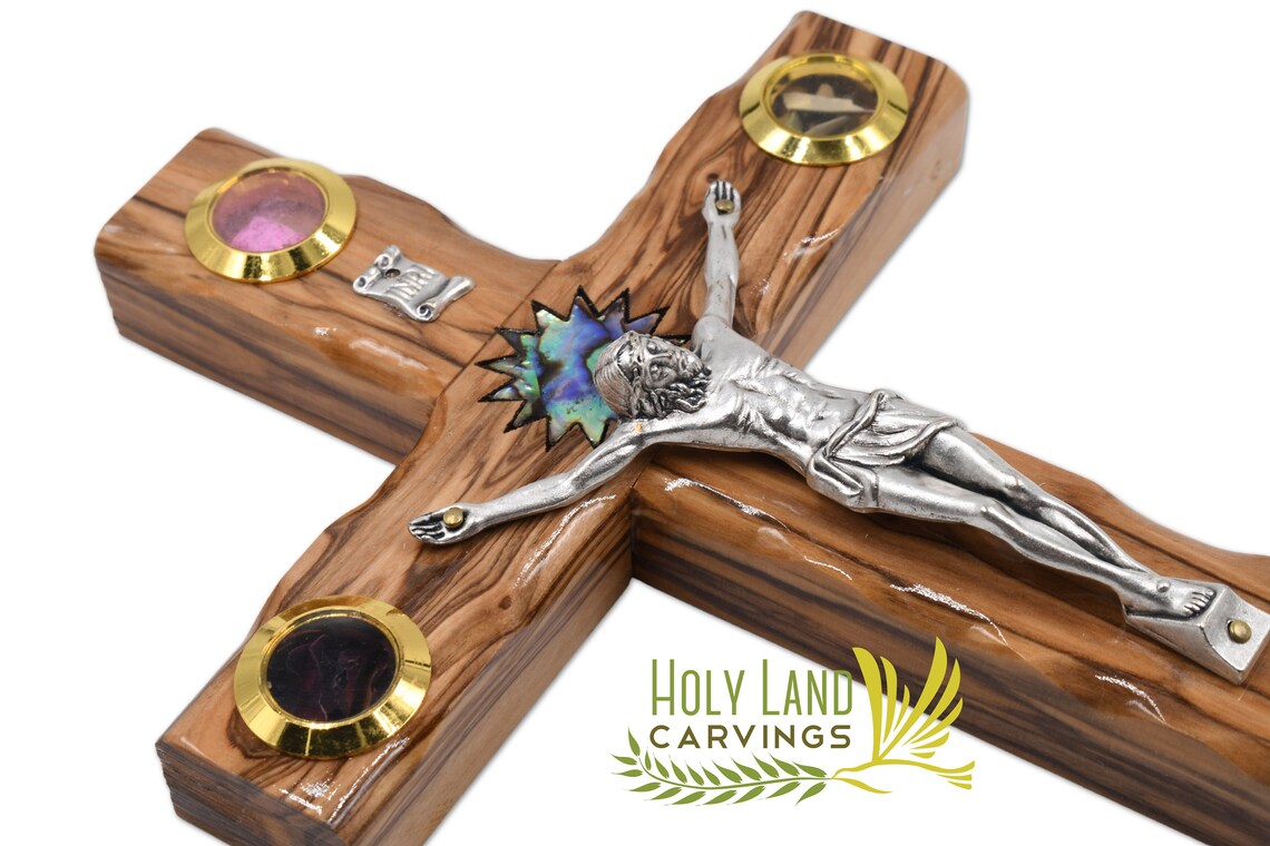 8 Inch Wooden Cross for Wall Décor Olive Wood Crucifix Made - Etsy