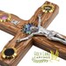 8 Inch Wooden Cross for Wall Décor Olive Wood Crucifix Made in the Holy ...