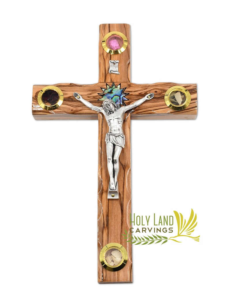 8 Inch Wooden Cross for Wall Décor Olive Wood Crucifix Made - Etsy