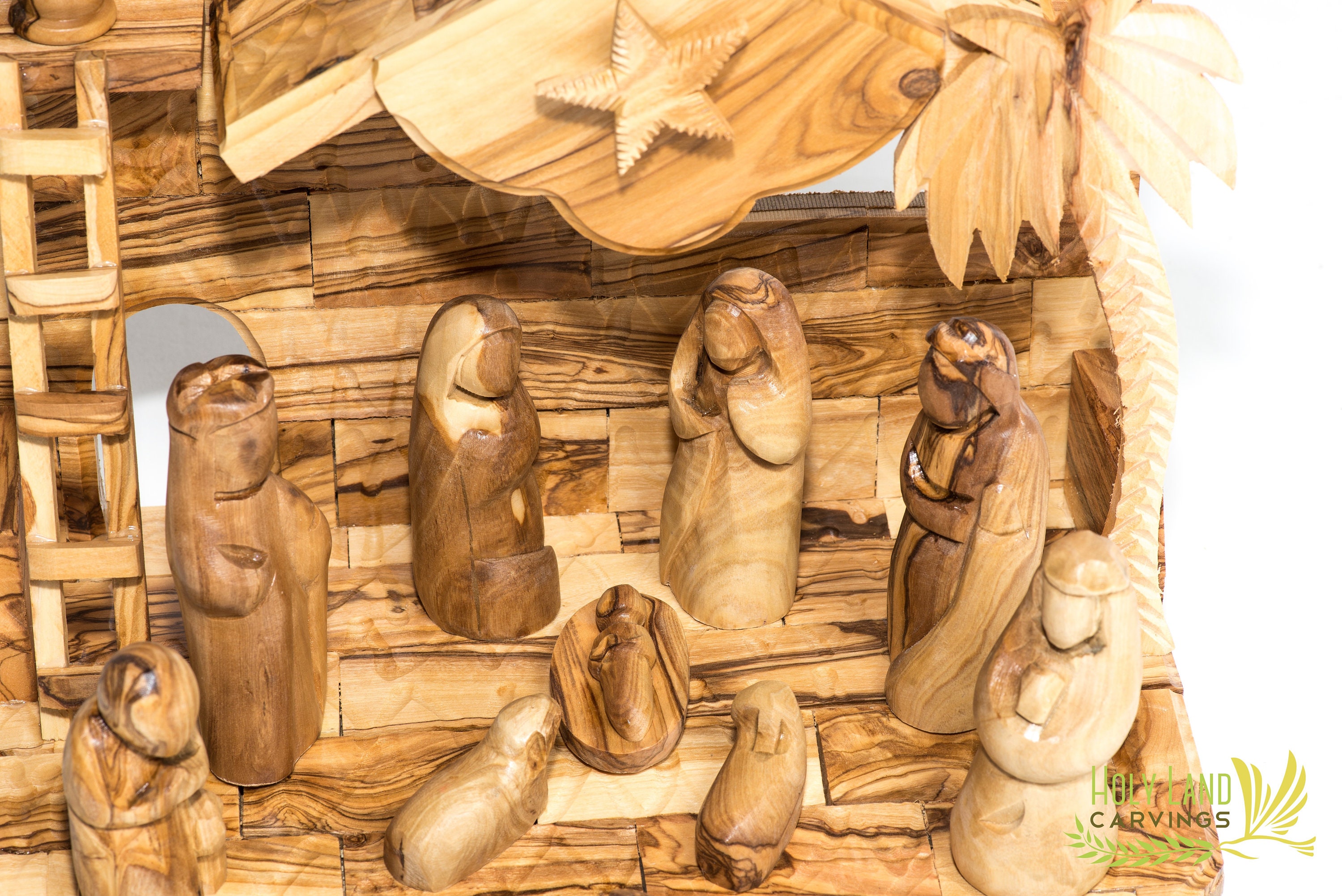 Olive Wood Nativity Music Box Wooden Nativity Made in the - Etsy Finland