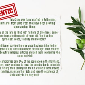 8 Inch Wooden Cross for Wall Décor | Olive Wood Crucifix Made in the ...