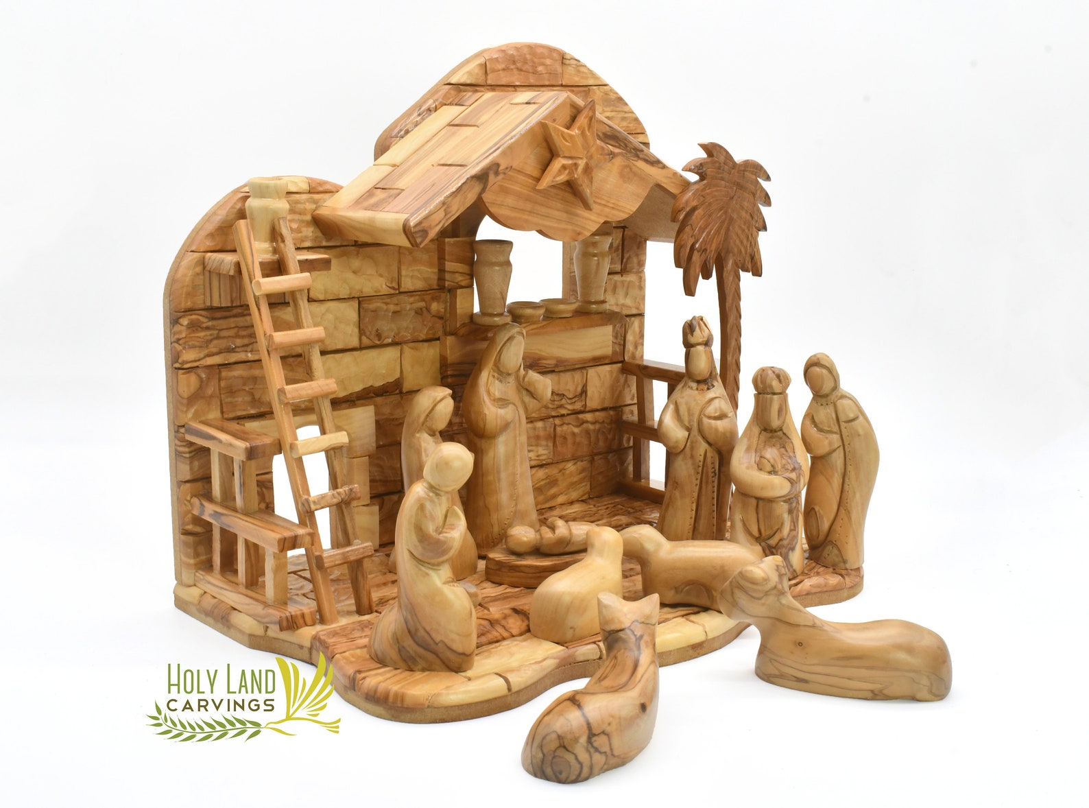 Large Wooden Nativity Set for Christmas | Nativity Set Handmade ...