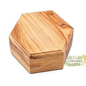 Olive Wood Box, Jewelry Box, Rosary Box, Keepsake Box Made in the Holy ...
