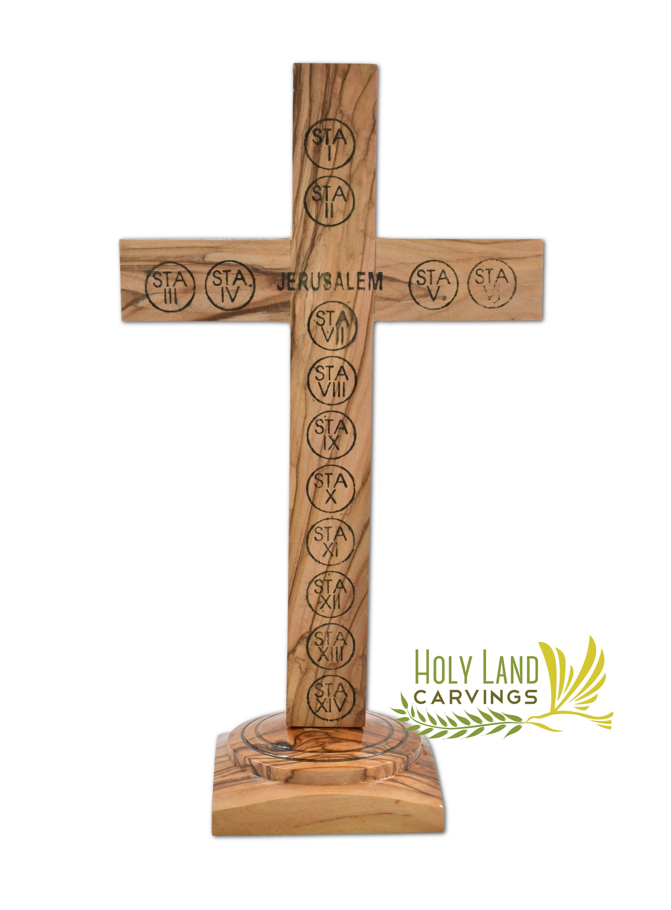 9 Standing Cross Décor Olive Wood Cross on Stand Made - Etsy