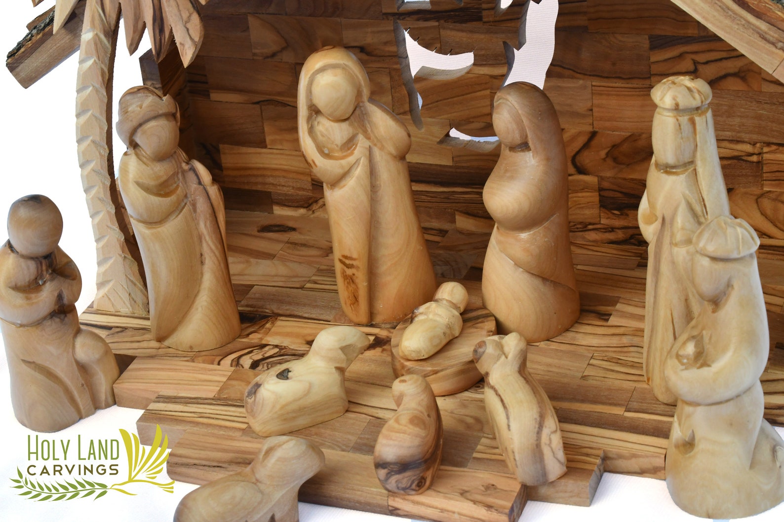 Large Nativity Set Wooden Nativity Set for Christmas Manger - Etsy