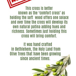 Hand Holding Olive Wood Comfort Cross, Wooden Palm Cross Makes a ...