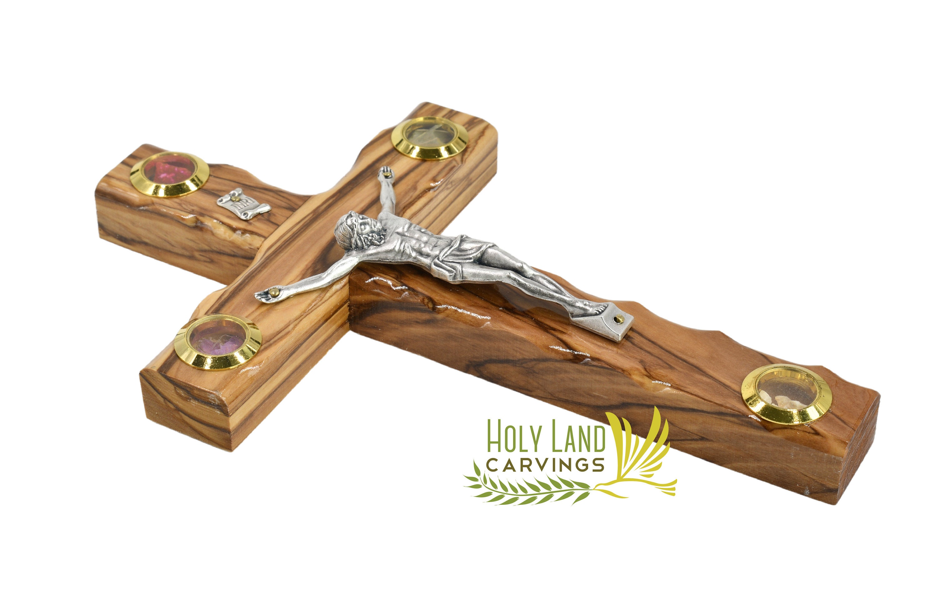 8 Inch Wall Cross Crucifix Holy Land Olive Wood Cross 4 - Etsy