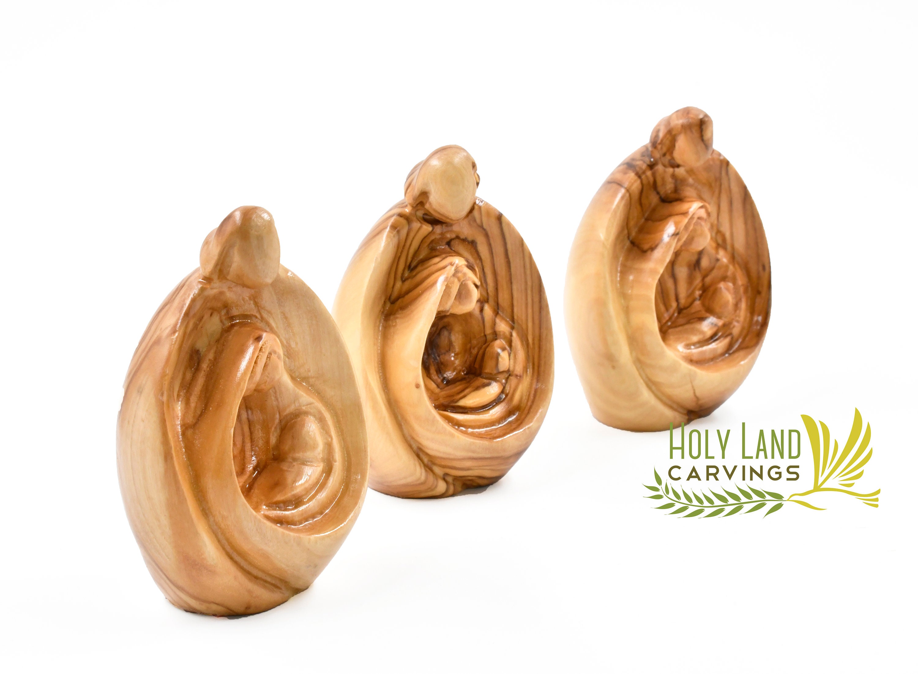 Small Holy Family Figurine | Holy Family Statue Made of Olive Wood in ...