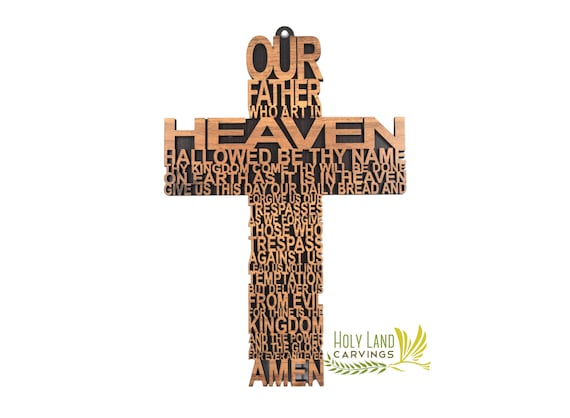 The Lords Prayer Cross Our Father Wall Cross the Lords - Etsy