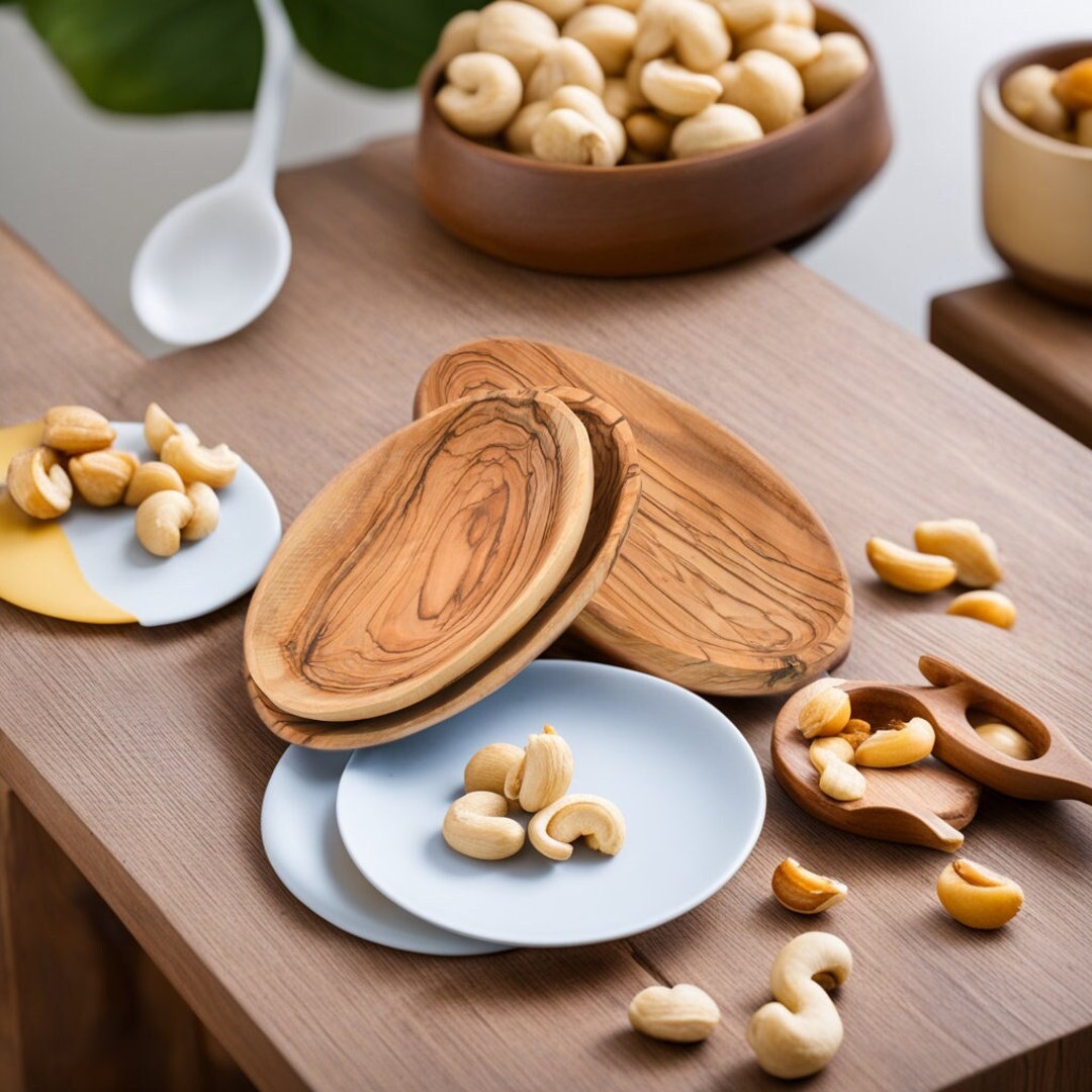 Olive Wood Plate Oval Wooden Plate Appetizers Hand Carved - Etsy