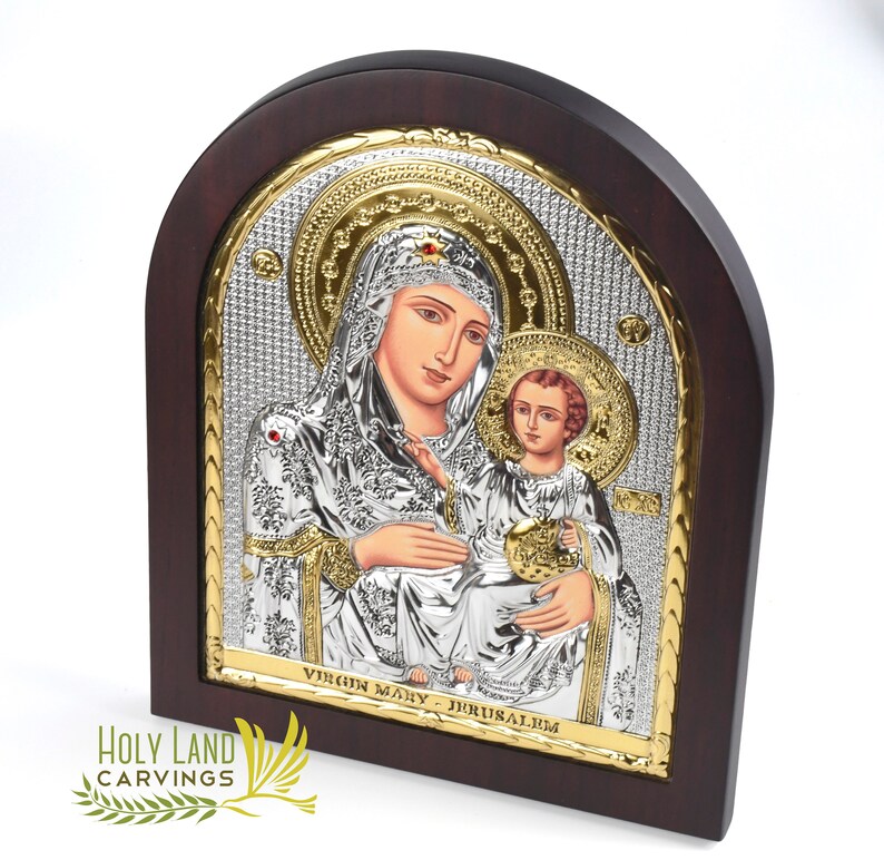 Icon of the Blessed Mother & Baby Jesus, Home Blessing Icon, Virgin ...