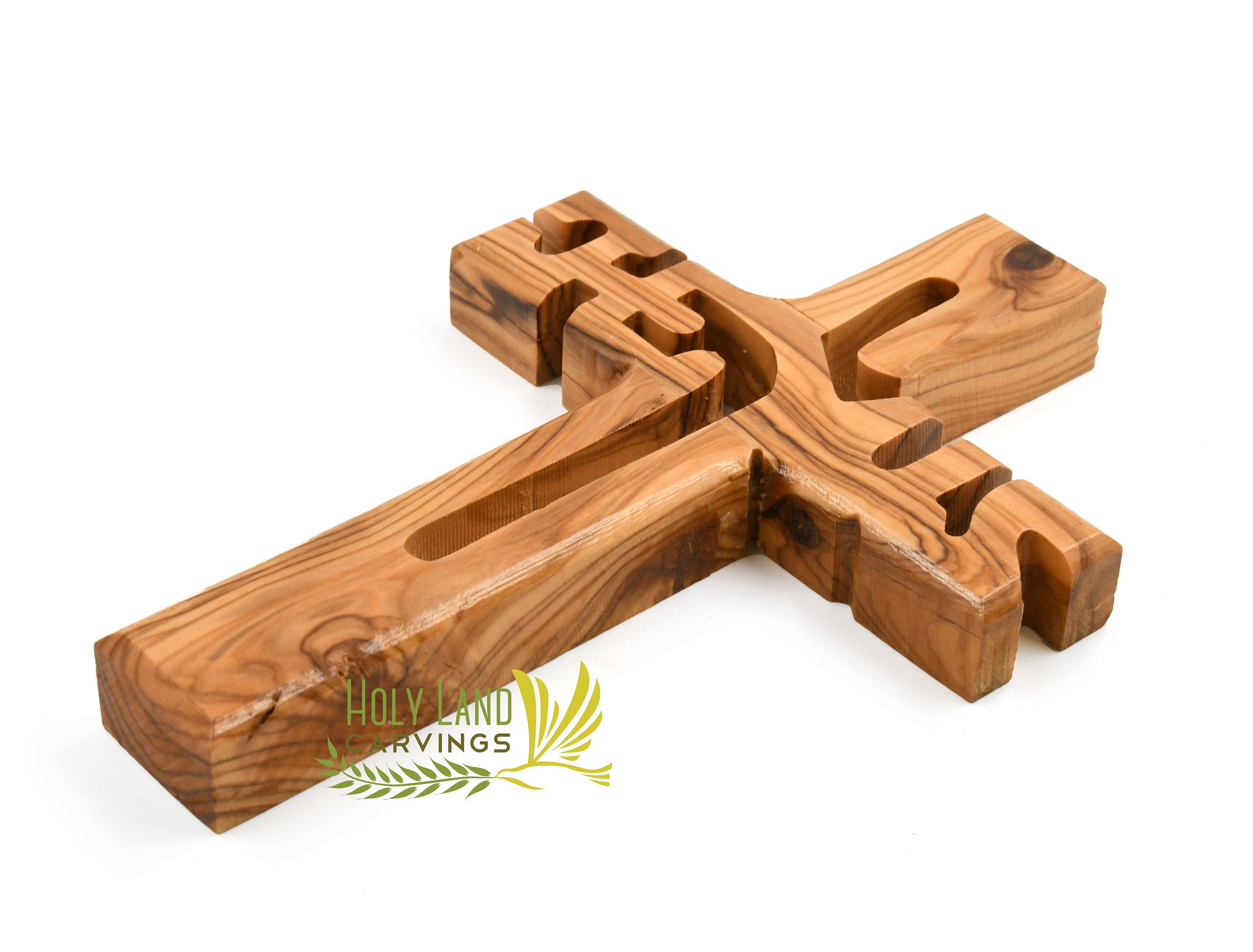 Jesus Name Cross Made of Olive Wood Wooden Wall Cross Holy - Etsy