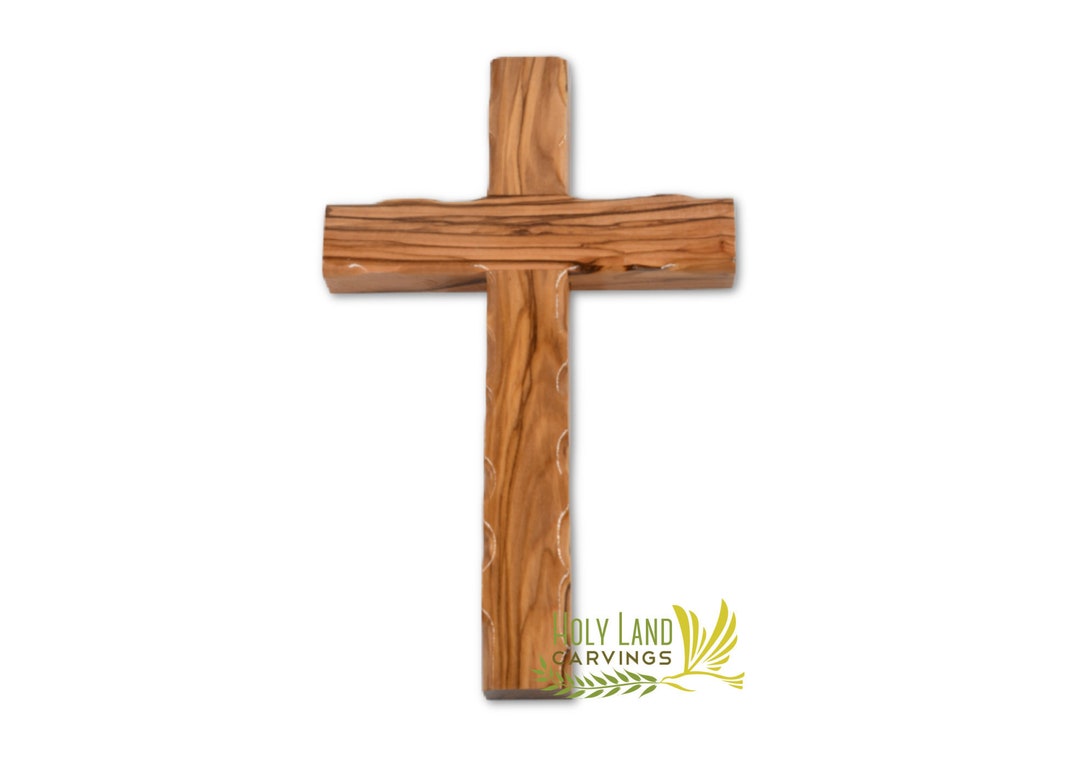 8 Inch Wooden Wall Hanging Cross Made of Olive Wood in the Holy Land ...