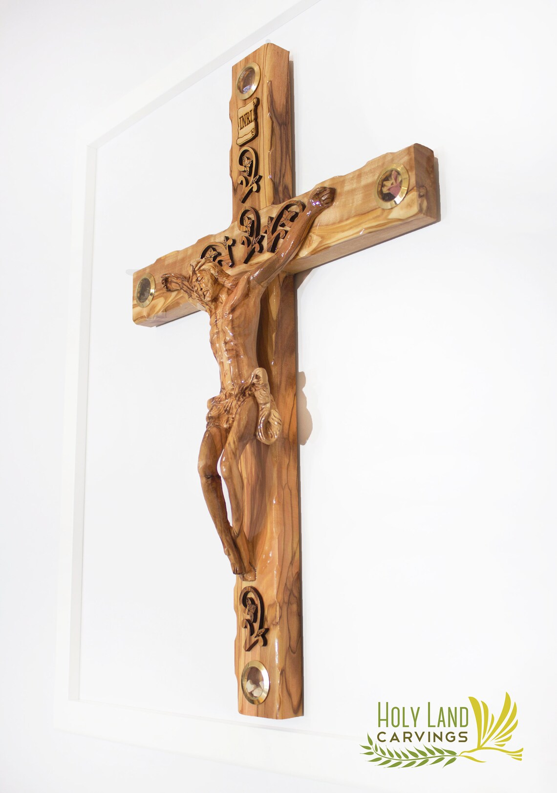 Large Wall Crucifix | 20 Inch Wooden Wall Cross Catholic Crucifix for ...