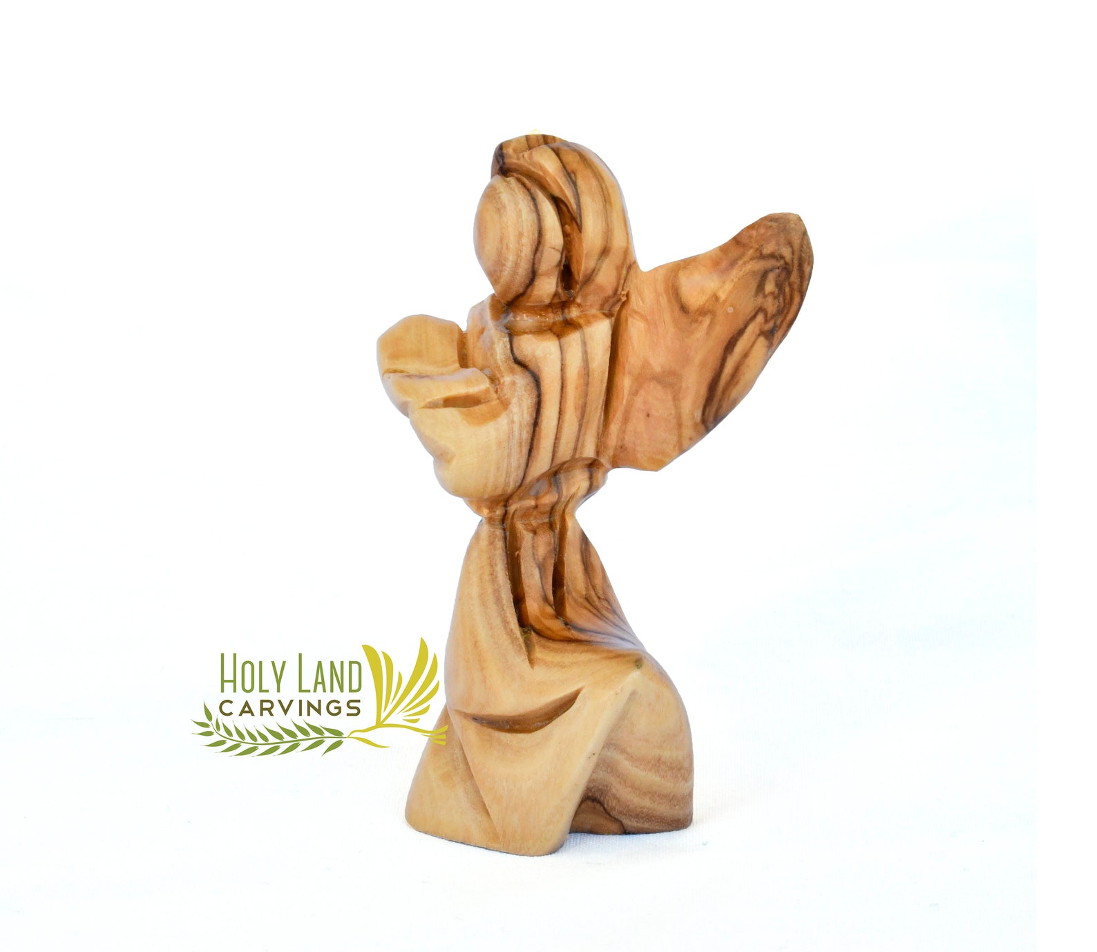 Olive Wood Angel | Small Angel Figurine | Angel Statue | Wooden Angels ...