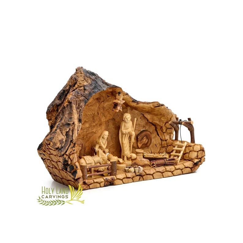 Nativity Scene Set Made of Olive Wood in the Holy Land | Nativity Set ...